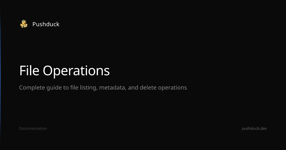 File Operations | Pushduck