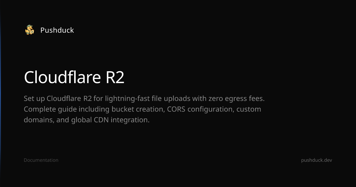 Cloudflare R2 | Pushduck