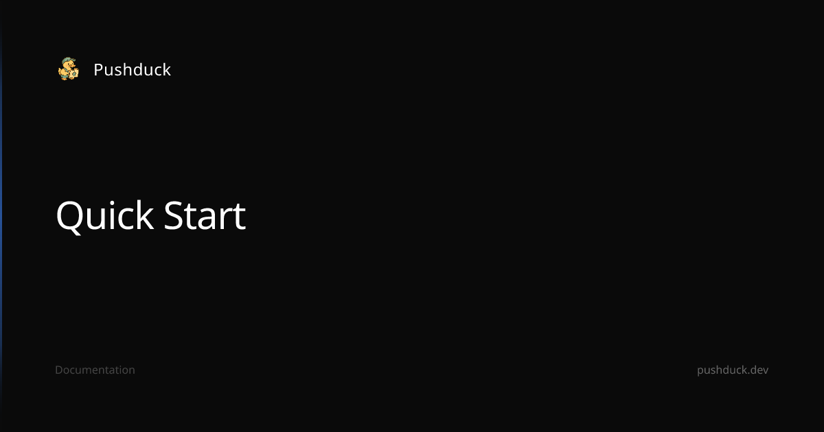 Quick Start | Pushduck